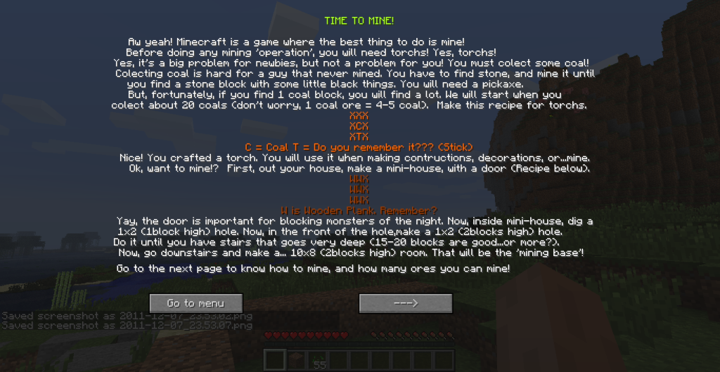 100 Tutorials V11 In Game Tutorials Menu Minecraft Mods Mapping And Modding 